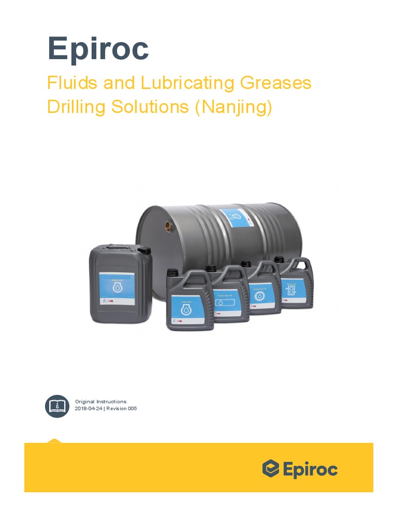 Epiroc: Fluids and Lubricating Greases Drilling Solutions (Nanjing ...