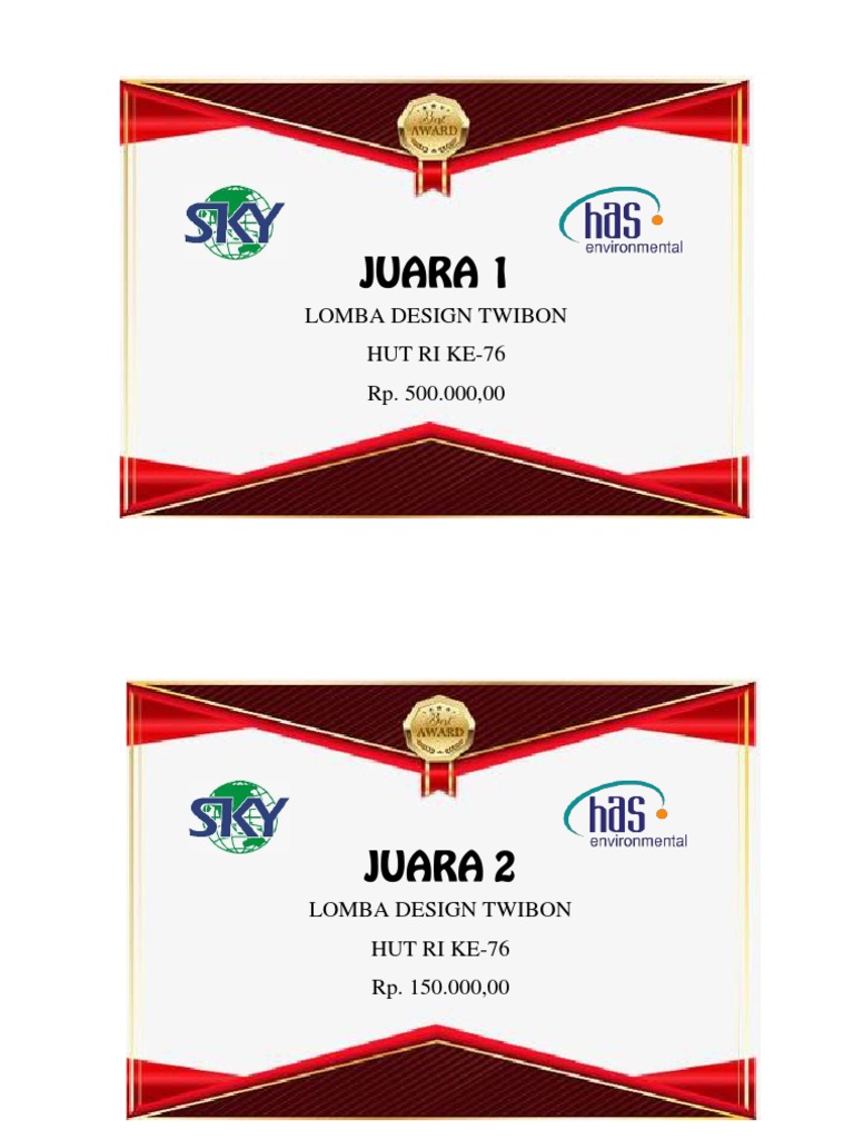 Desain Papan Juara HUT RI Ke-76 | PDF