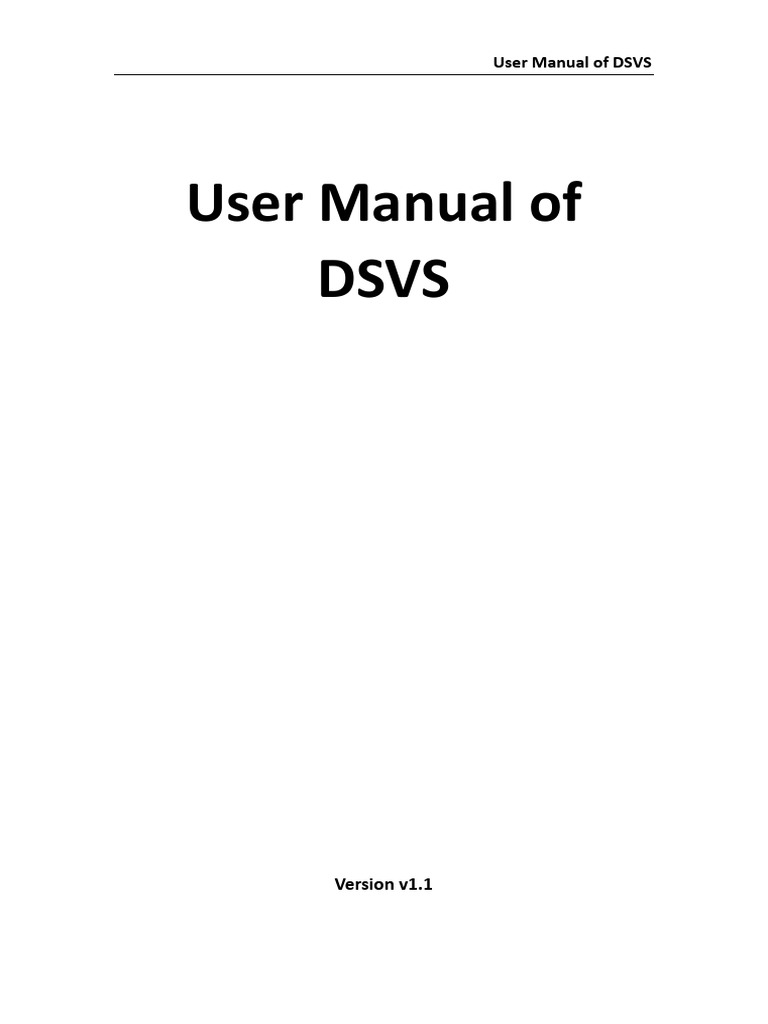 Dsvs User Manual | PDF | Ip Address | Button (Computing)