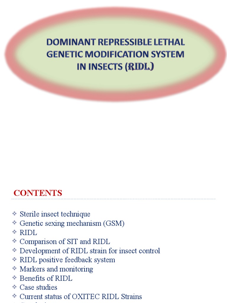 RIDL | PDF | Gene Expression | Aedes Aegypti