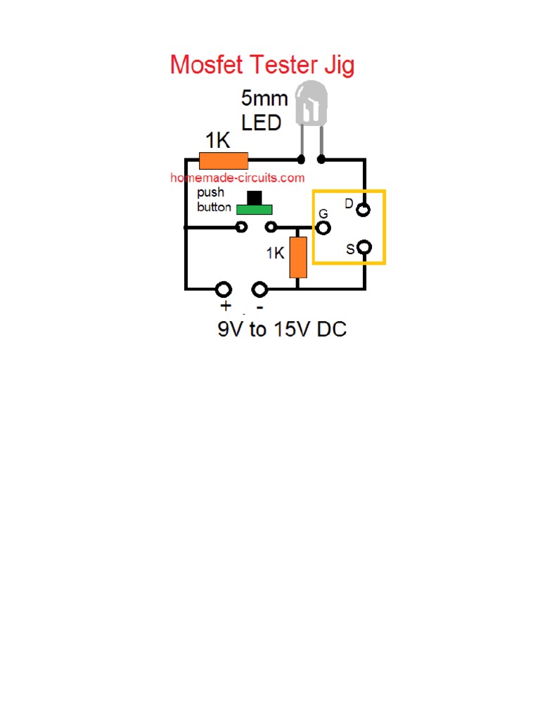MosFet Tester Jig Circuit | PDF