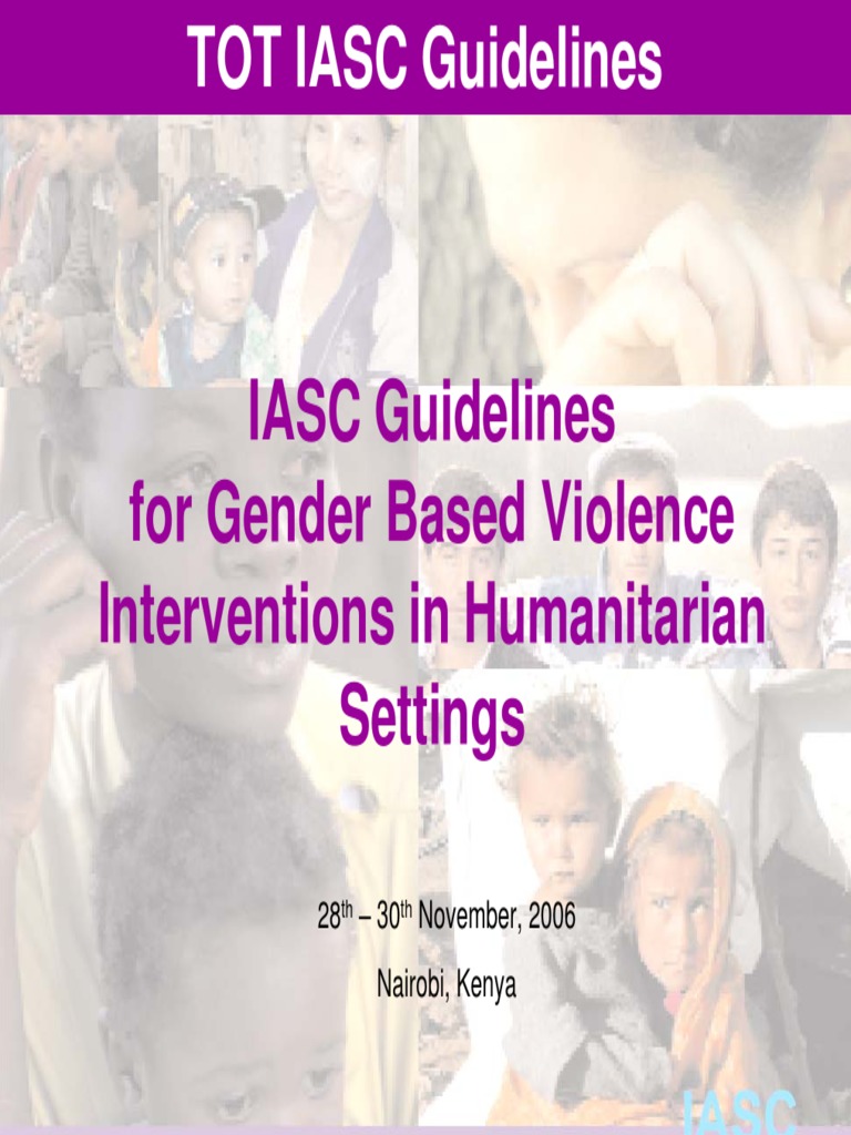 IASC GBV Guidelines Overview | PDF | Violence Against Women | Domestic ...