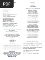 PNP Vision: Loyalty Pledge | PDF | Courage | Police