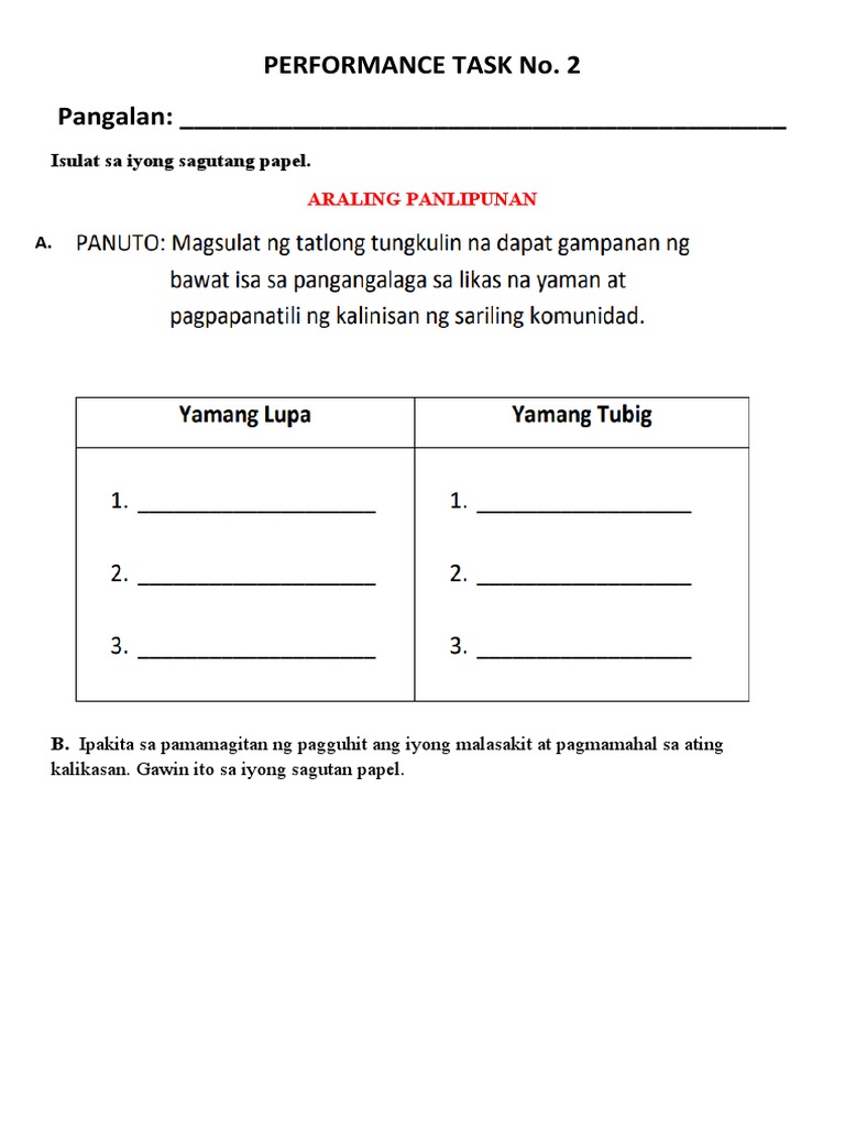 PERFORMANCE TASK No. 2 | PDF