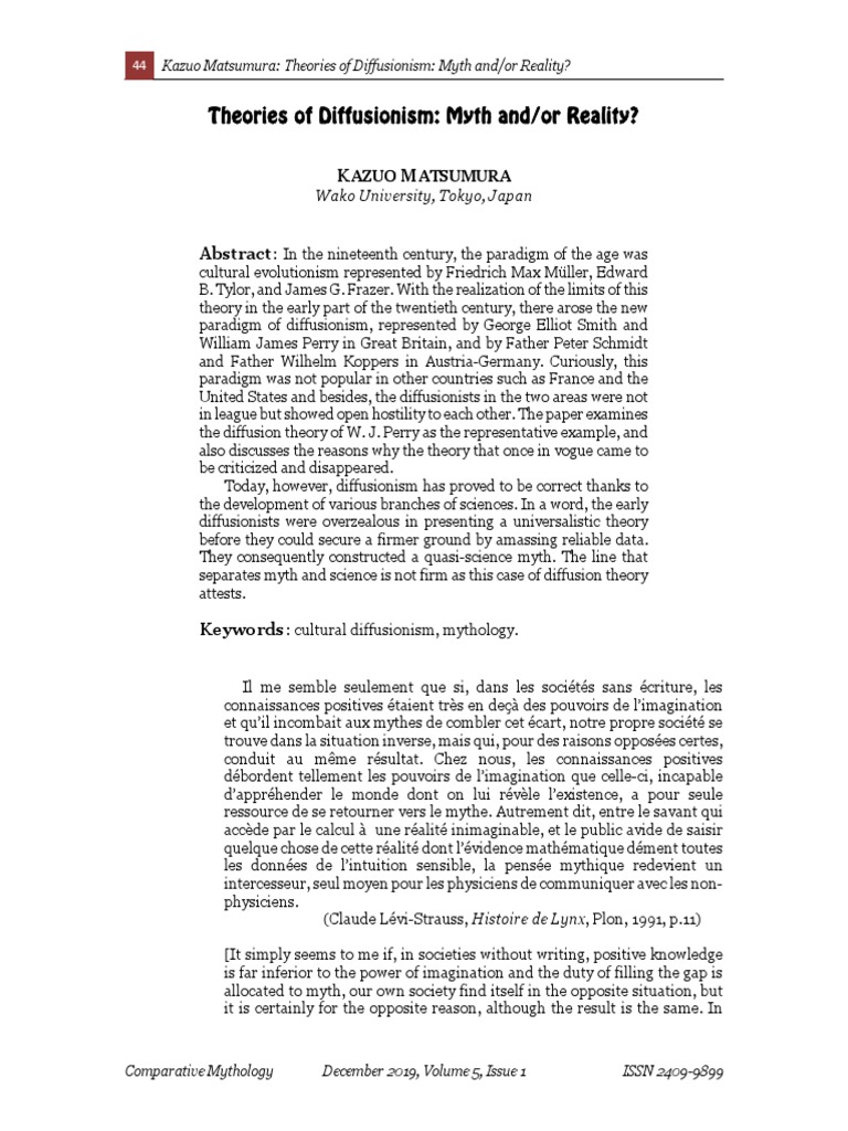 Theories of Diffusionism: Myth And/or Reality?: Abstract | PDF | Franz ...