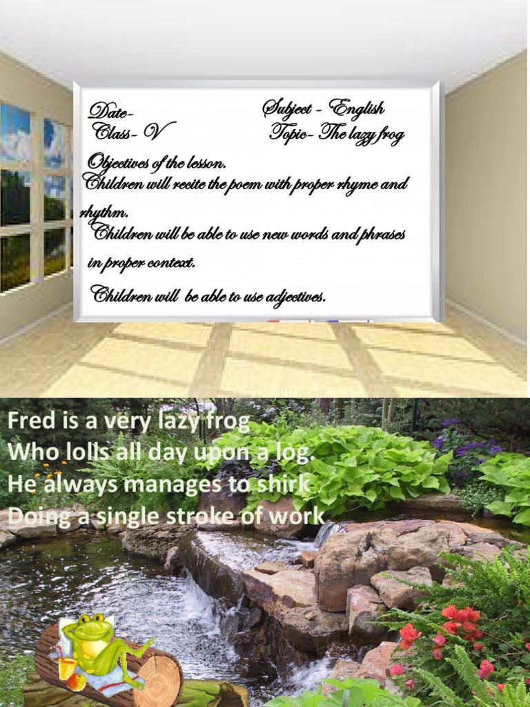 The Lazy Frog: An Analysis of a Poem About a Frog Who Prefers Lazing ...