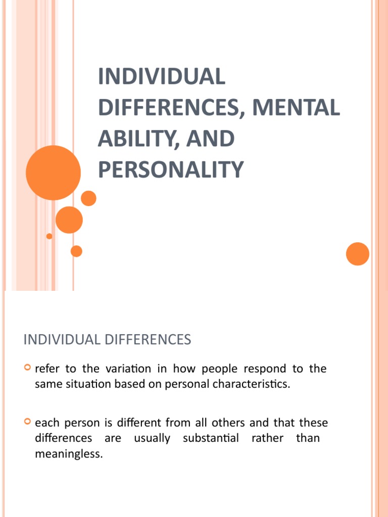 Hbo - Individual Differences, Mental Ability, and Personality Module 2 | PDF | Intelligence ...