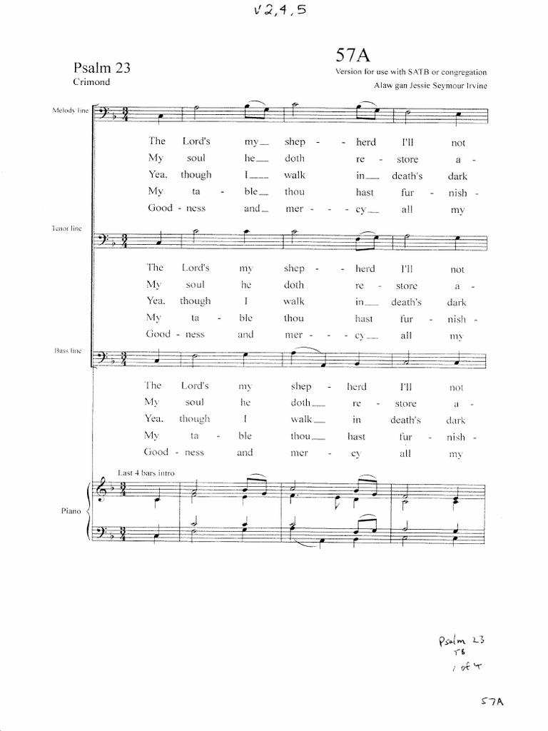 Psalm 23 - The Lord Is My Shepherd | PDF