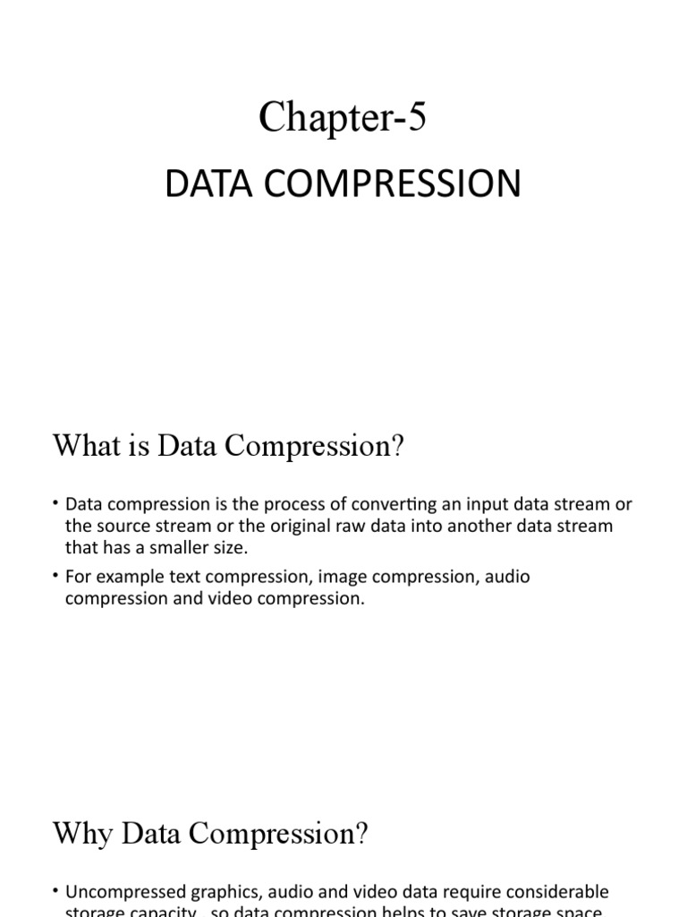 Chapter-5 Data Compression | Download Free PDF | Data Compression | Video