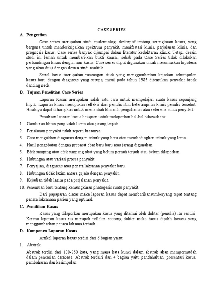 Case Series | PDF | Sains & Matematika