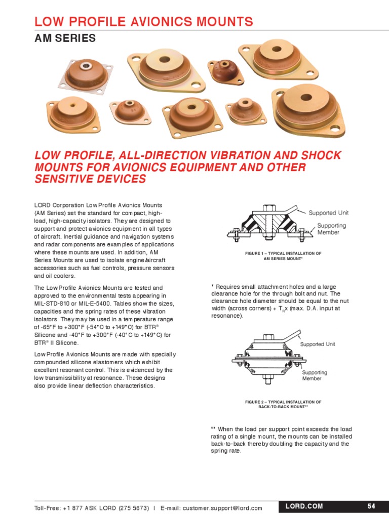 Low Profile Avionics Mounts: Am Series | PDF | Resonance | Avionics