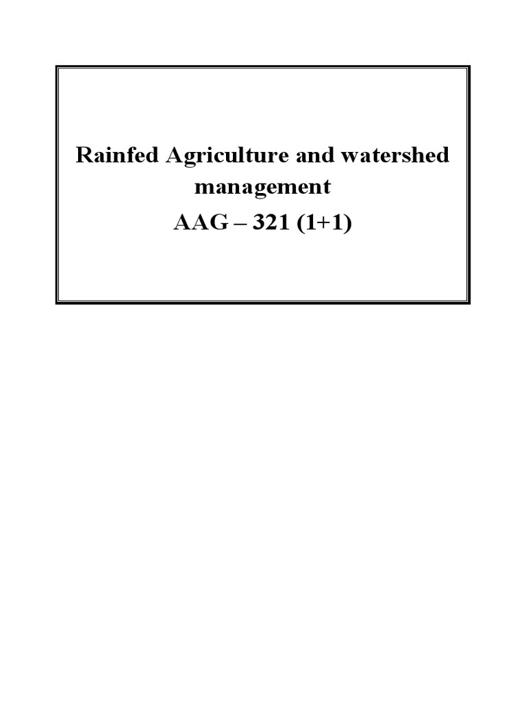 AAG 321 Final - Merged | PDF | Climate | Agriculture