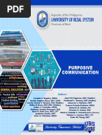 Module in Purposive Communication 1 First Year College | PDF | Communication | Language Acquisition