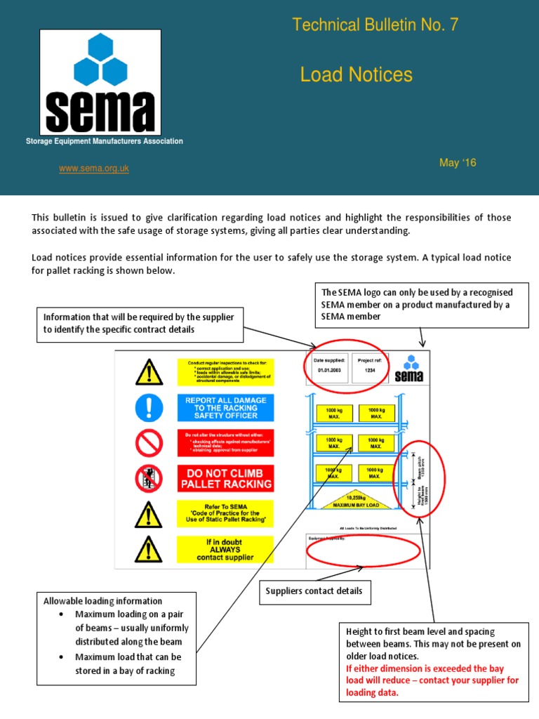 Providing Clarity on Load Notices and Responsibilities for Safe Storage ...