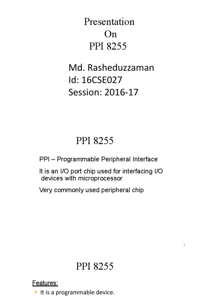 Ppi 8255 | PDF | Computer Data | Computer Hardware