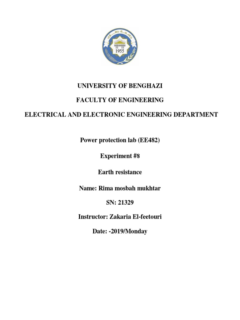 Exper#8 Earth Resistance | PDF