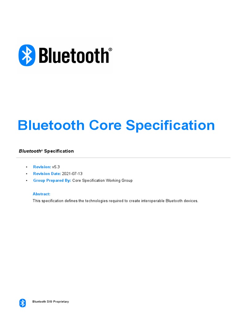 Core v5.3 | PDF | Bluetooth | Electronics