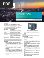 Siprotec 7sk85 Profile | PDF | Electricity | Electric Power