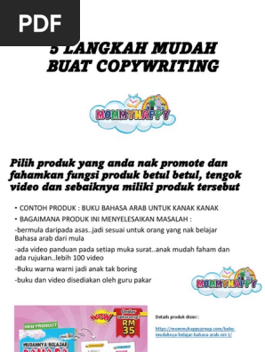 Copywriting Kelas Bahasa Arab