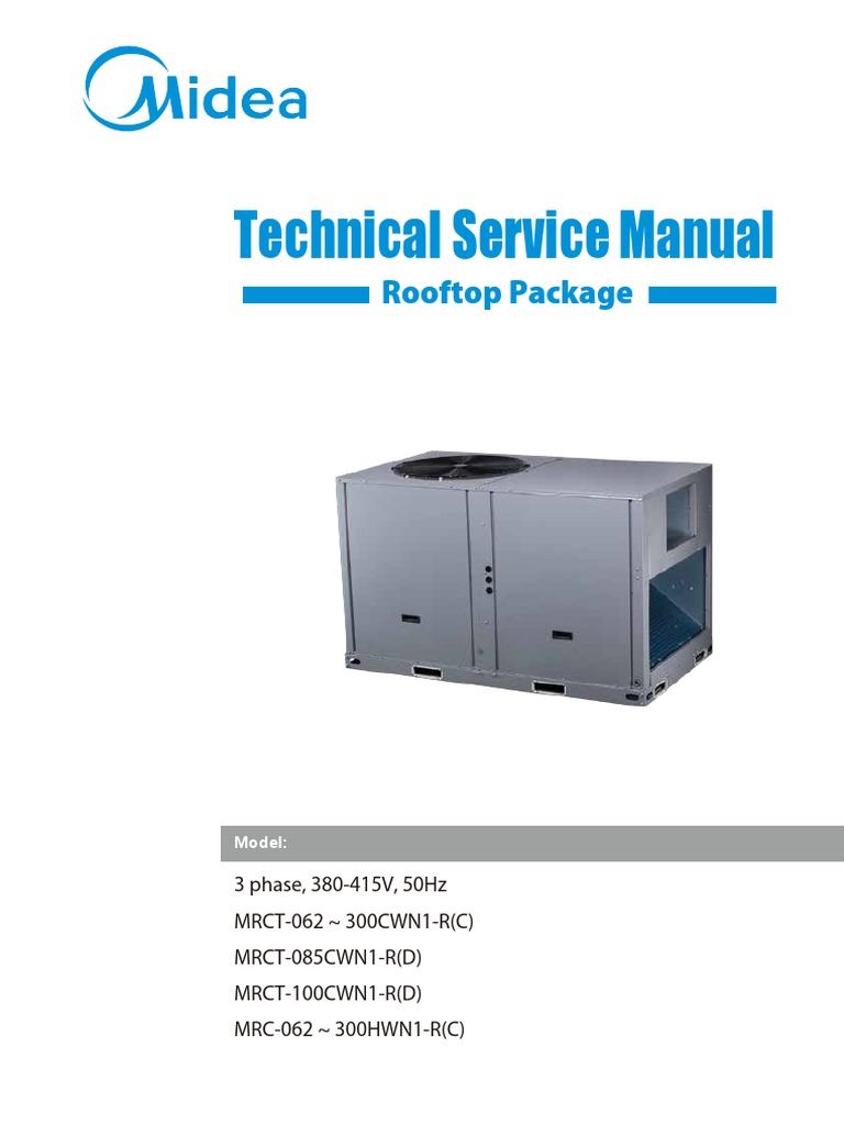 Midea MRCT Rooftop Package Manual | PDF | Heat Exchanger | Air Conditioning