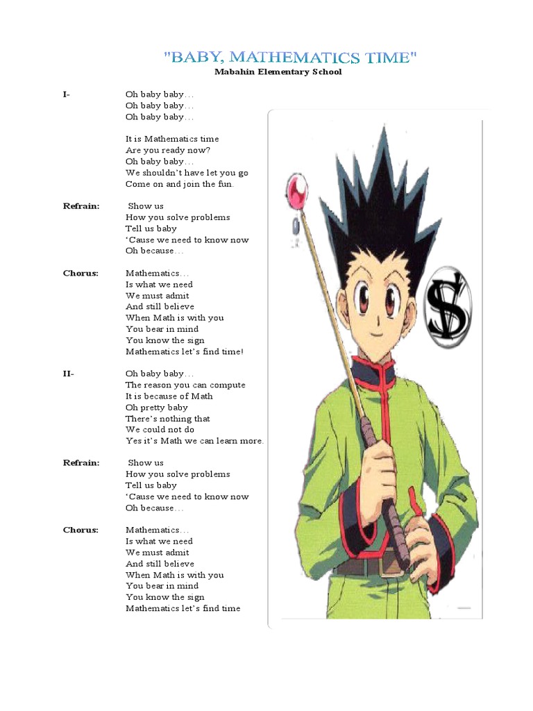 Fun Math Song for Kids | PDF