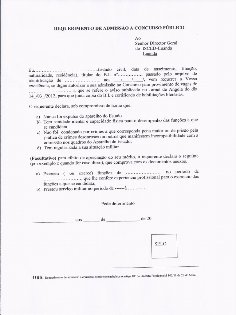 Modelo de Requerimento | PDF