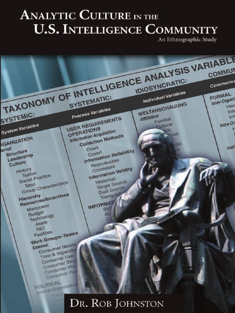 Analytic Culture in The Us Intelligence Community | PDF | Intelligence ...