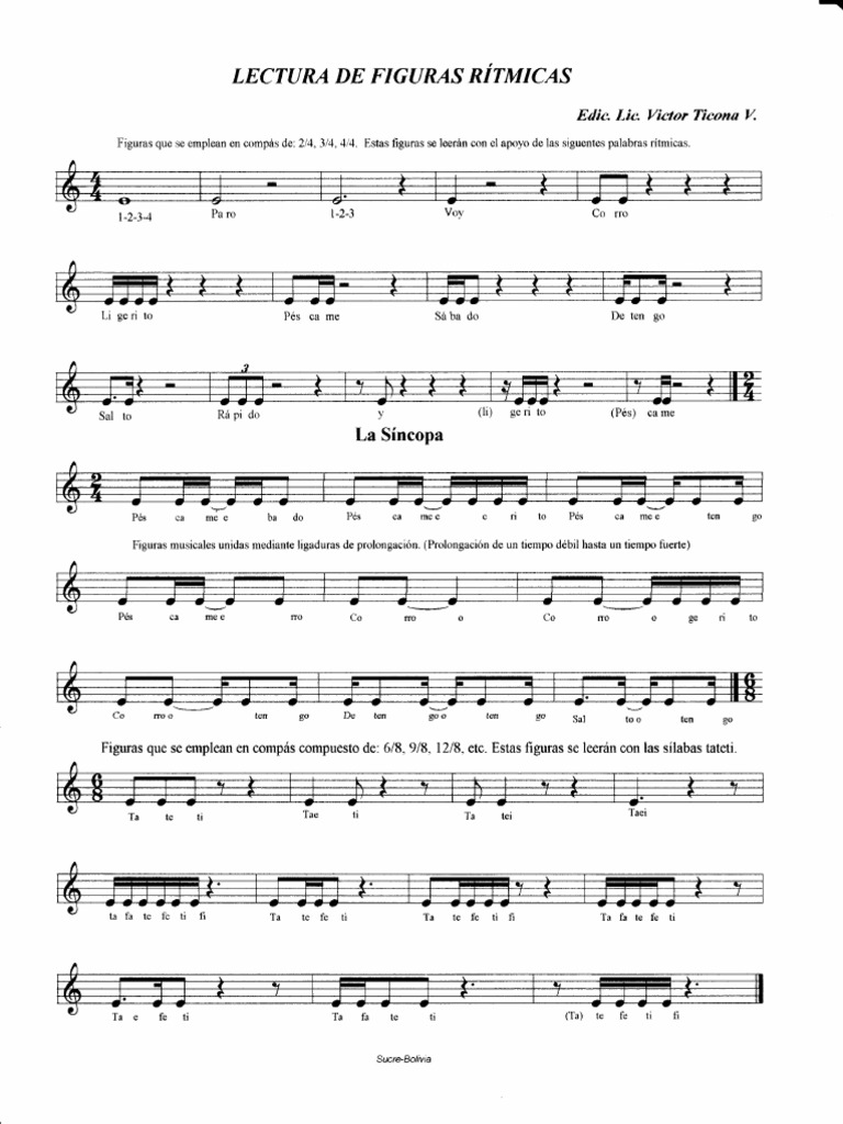 Lectura de Figuras Ritmicas | PDF