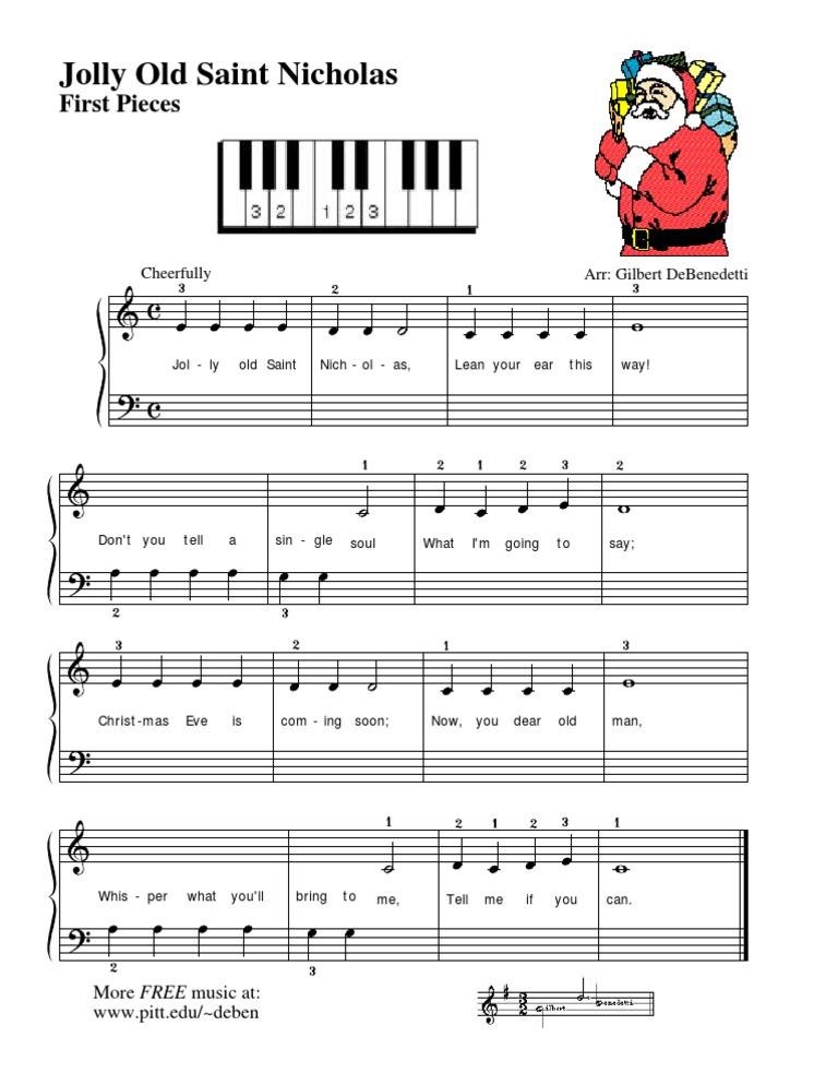 Jolly Old Saint Nicholas Lyrics | PDF