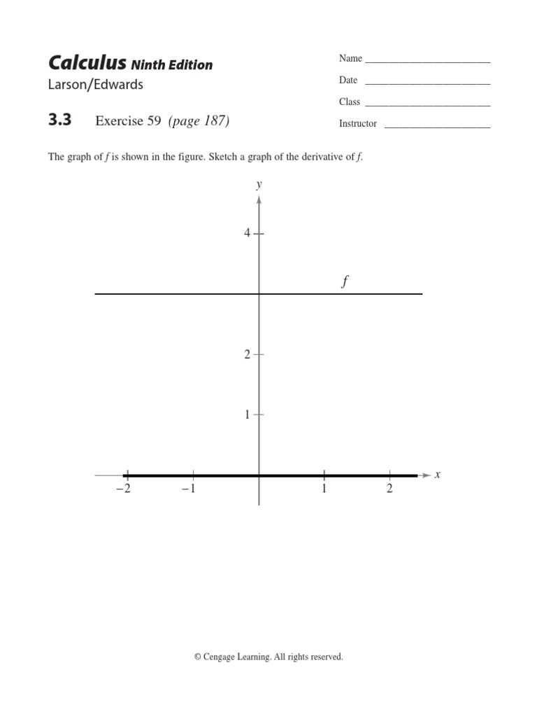 Calculus: Ninth Edition Larson Edwards Exercise 59 (Page 187) | PDF ...