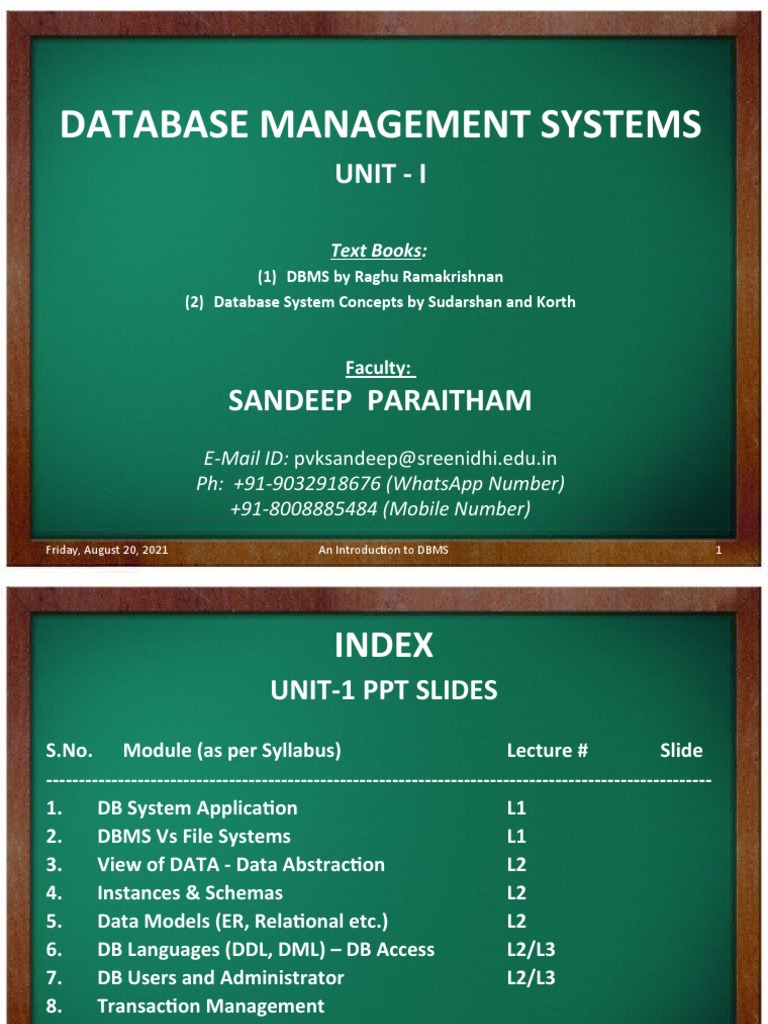 DBMS Basics for Students | PDF | Databases | Data Model