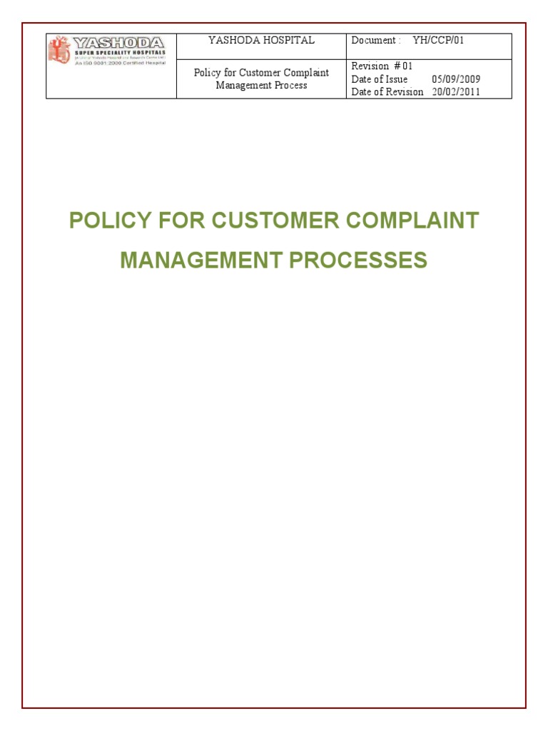 Customer Complaint Process | PDF | Business