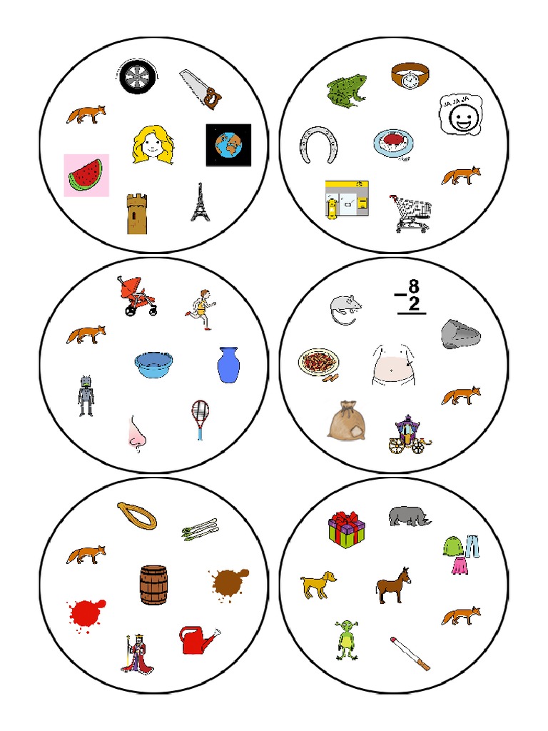 Dobble Encuentra El Elemento Comun Fonemas R-RR | PDF