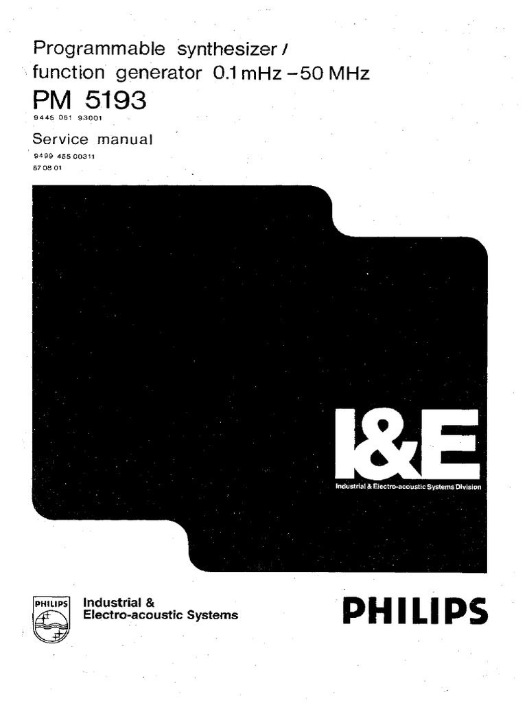 Philips PM5193 Service Manual | PDF