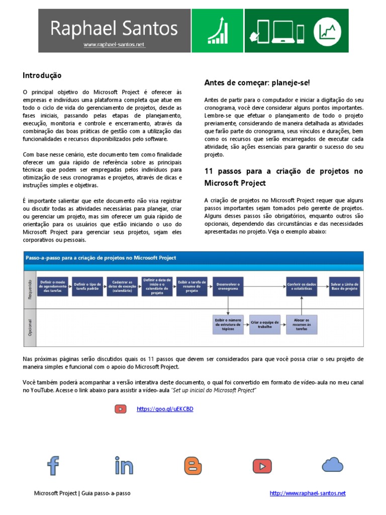 Criando projetos no Microsoft Project em 11 passos | PDF | Gestão de ...