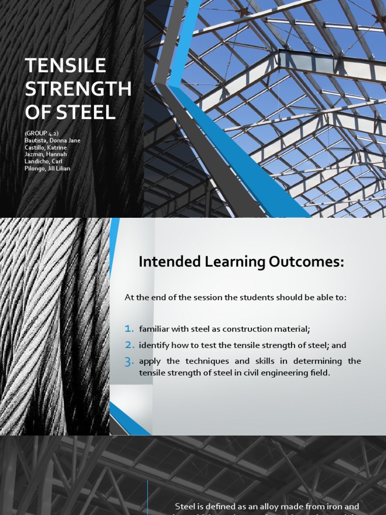 Tensile Strength of Steel | PDF | Steel | Alloy