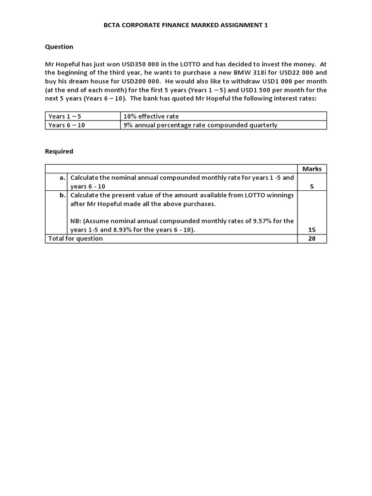 July CPF Marked Assignment 1 | PDF