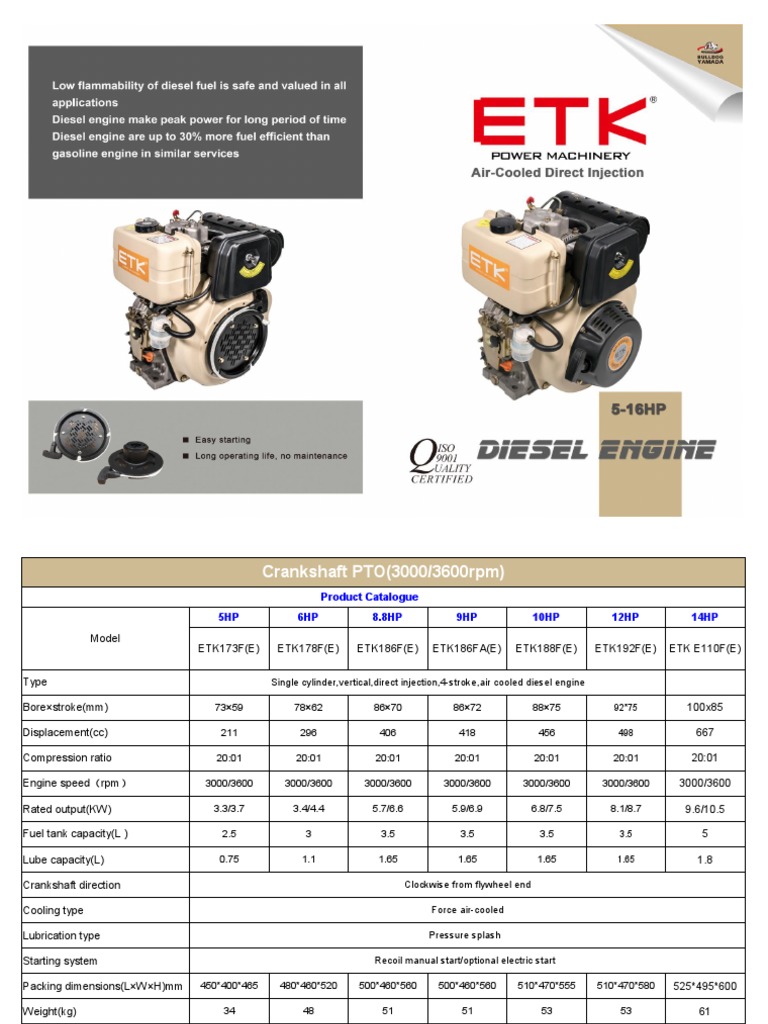 Catalog of Diesel Engine | PDF | Diesel Engine | Engines