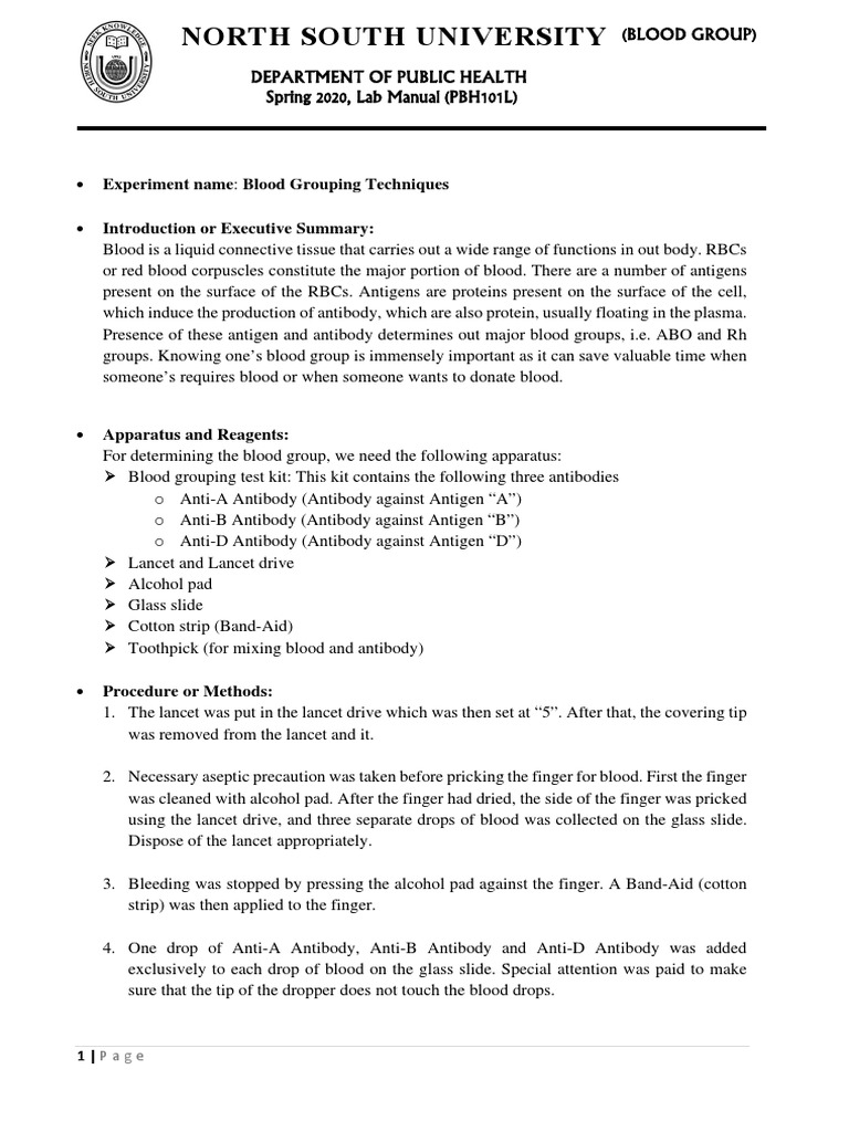 Blood Grouping Techniques | PDF | Blood Type | Antibody