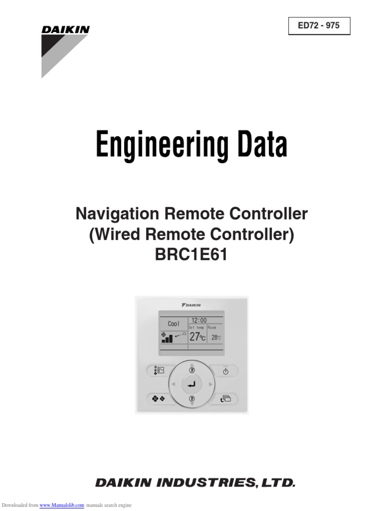 Navigation Remote Controller (Wired Remote Controller) BRC1E61 | PDF ...