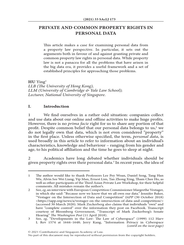 3637 - 06. Hu Ying - Private and Common Property Rights | PDF ...