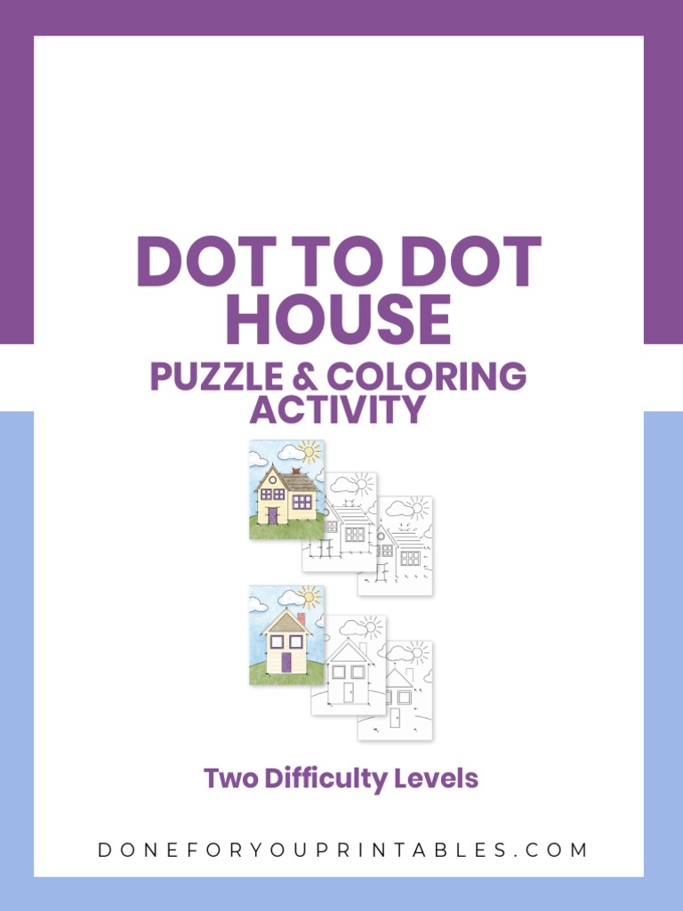 Dot To Dot House Activity | PDF | Games & Activities | Language Arts ...