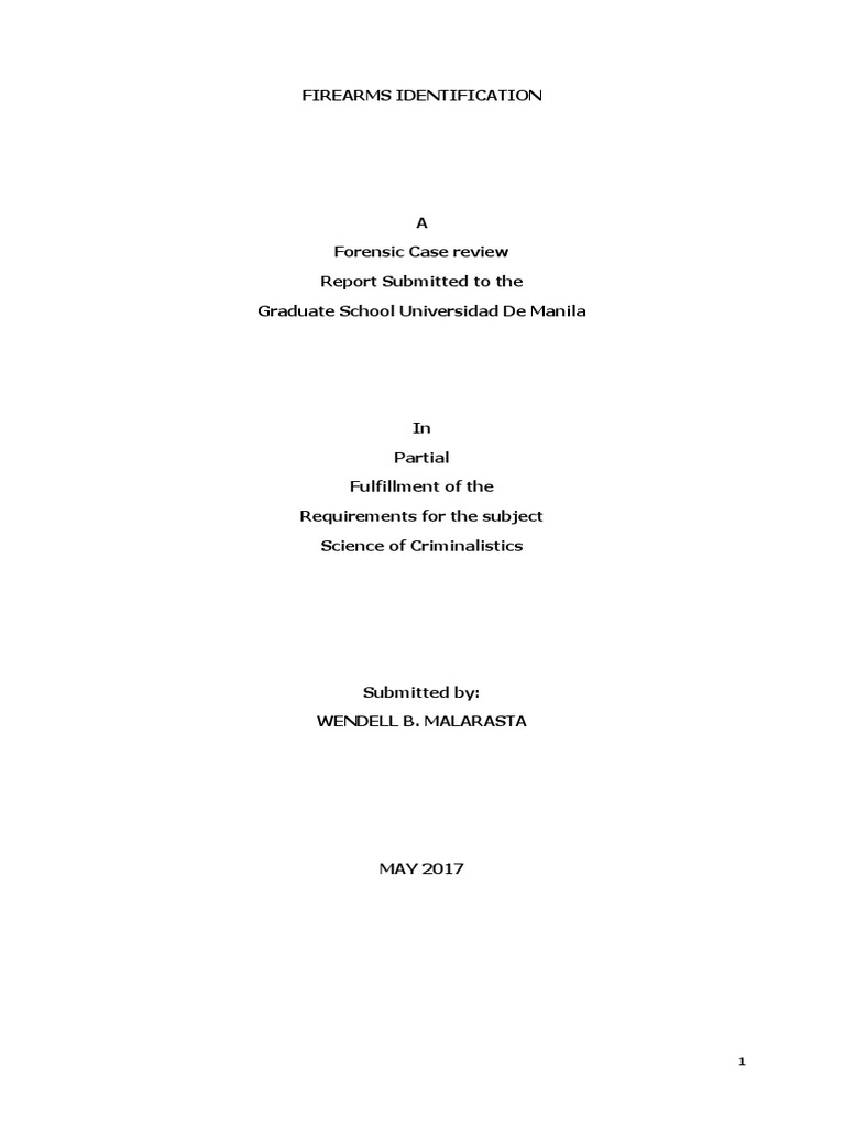 Firearms Identification | PDF | Ballistics | Gun Barrel
