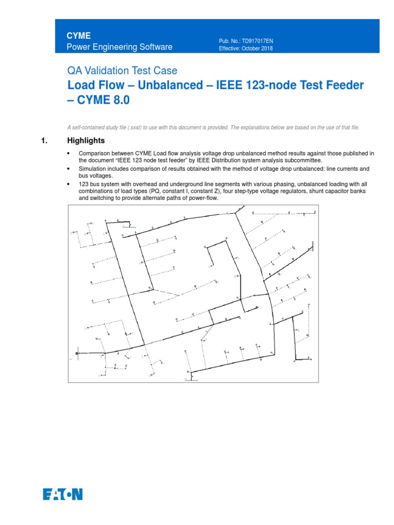 IEEE 123 Node Test Feeder | PDF | Transformer | Voltage