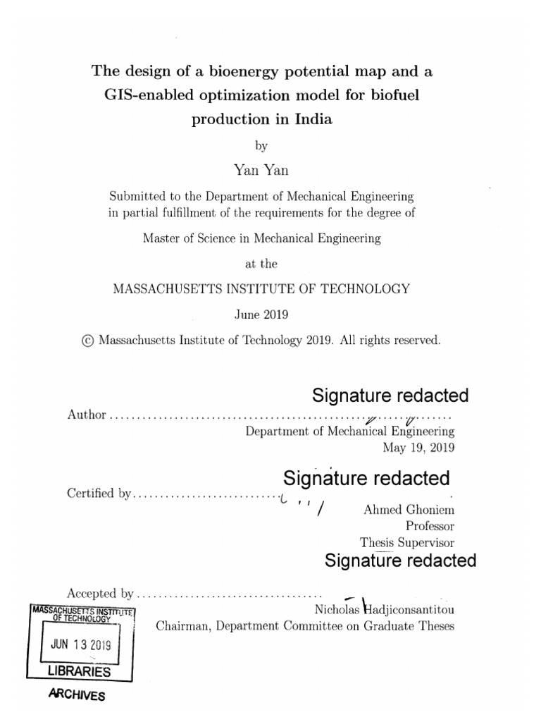 The Design of A Bioenergy Potential Map and A GIS-enabled Optimization ...