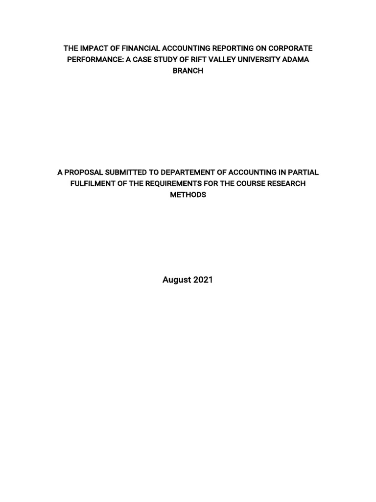 BA in Accounting Research Proposal | PDF