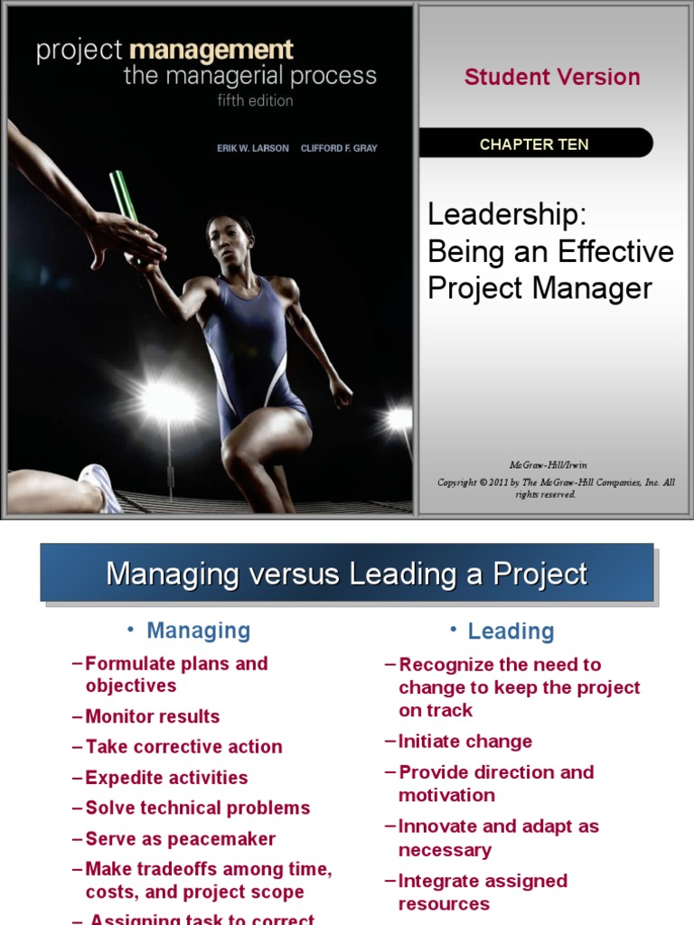 10 - Leadership Being An Effective Project Manager | PDF | Leadership ...