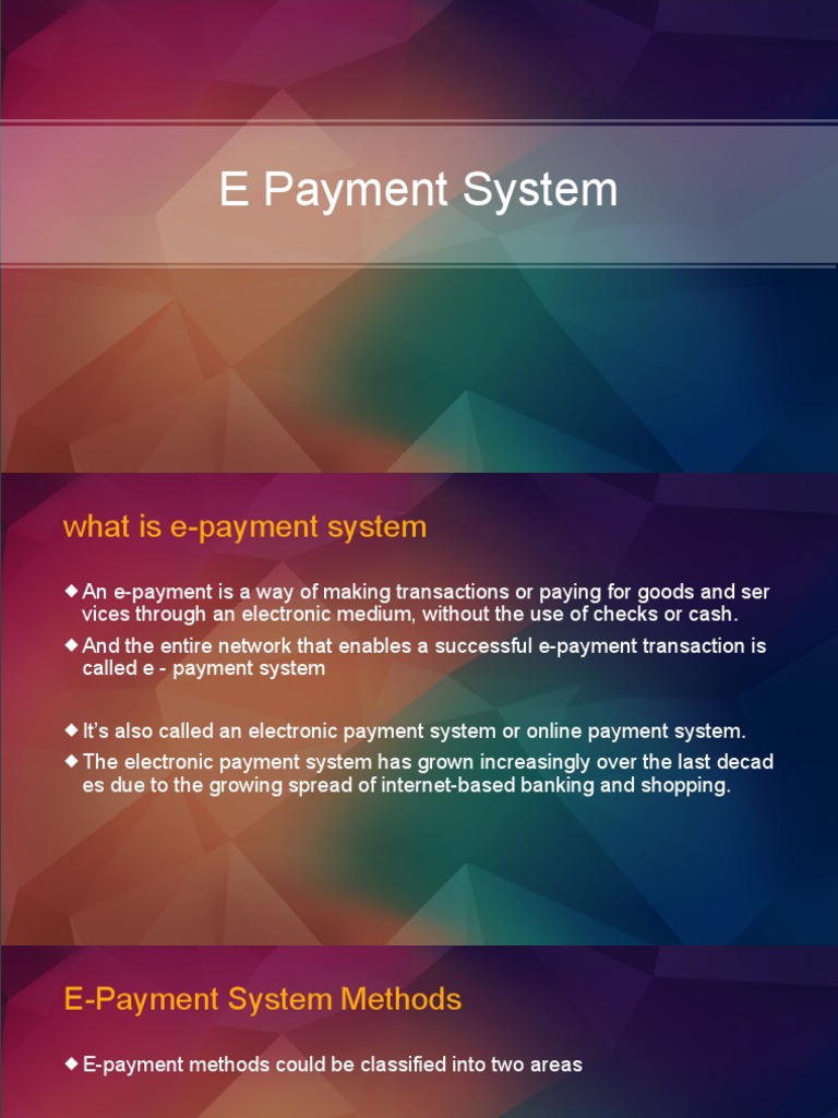 Understanding E-Payment Systems: A Comprehensive Look at Digital ...