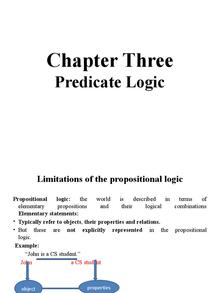 Chapter Three Logic | PDF | Proposition | Semantics