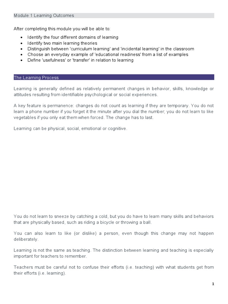 Learn Key Concepts Module 1 | PDF | Constructivism (Philosophy Of ...